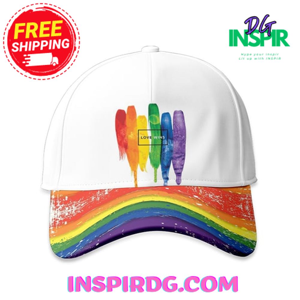 LGBT Love Wins Rainbow Gay Baseball Cap - InspirDG