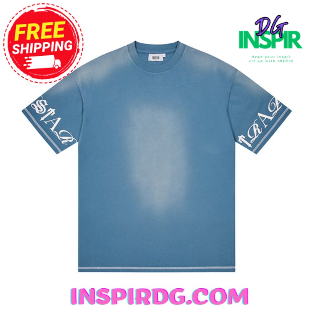 TRAPSTAR SCRIPT 20 TEE DENIM BLUE - InspirDG