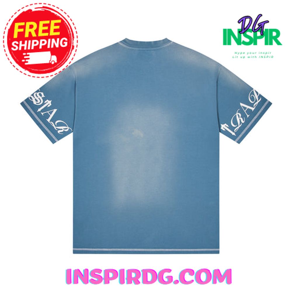 TRAPSTAR SCRIPT 20 TEE DENIM BLUE - InspirDG