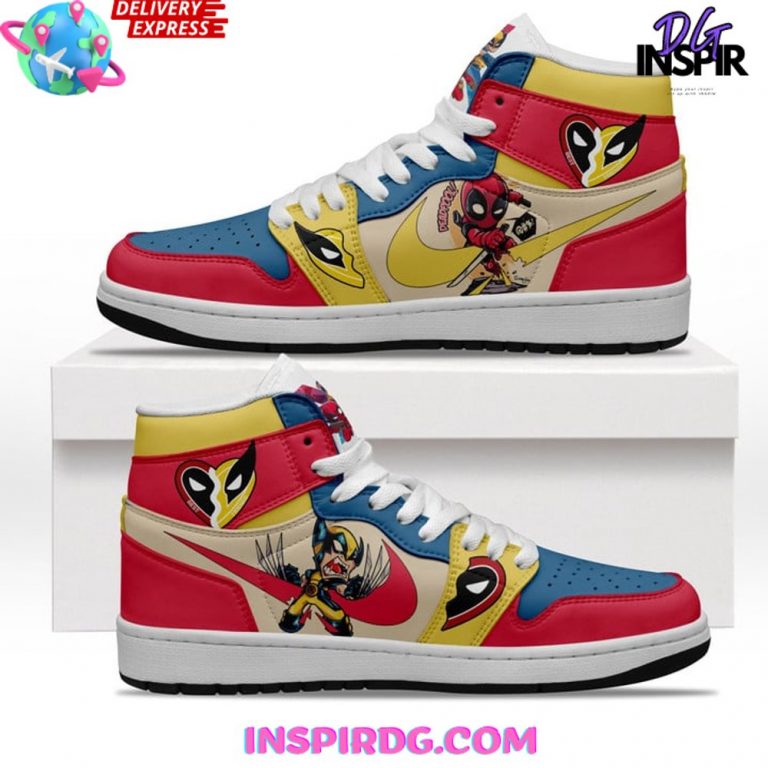 Marvel Deadpool x Wolverine Nike Air Jordan 1 - InspirDG