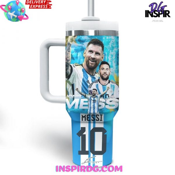 Lionel Messi Goat Argentina M10 Stanley Tumbler Cup - InspirDG