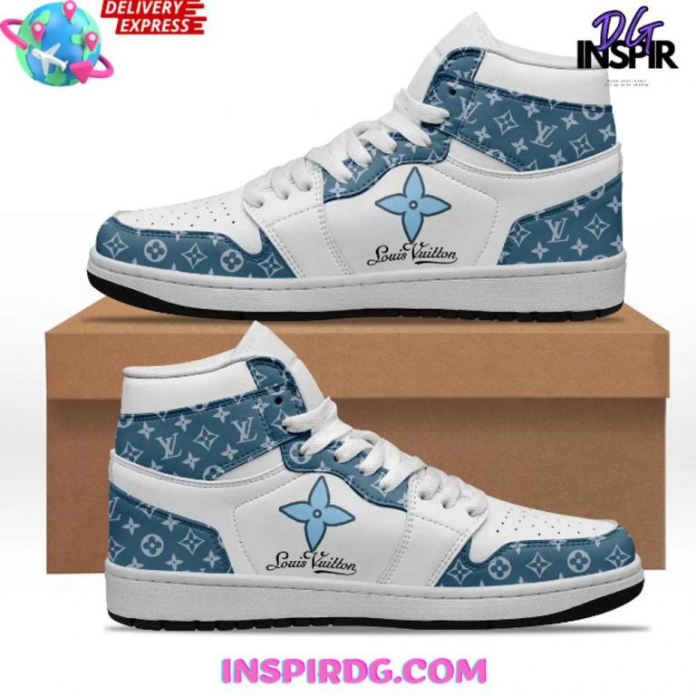 Louis Vuitton Blue Star Air Jordan 1 Sneaker - InspirDG