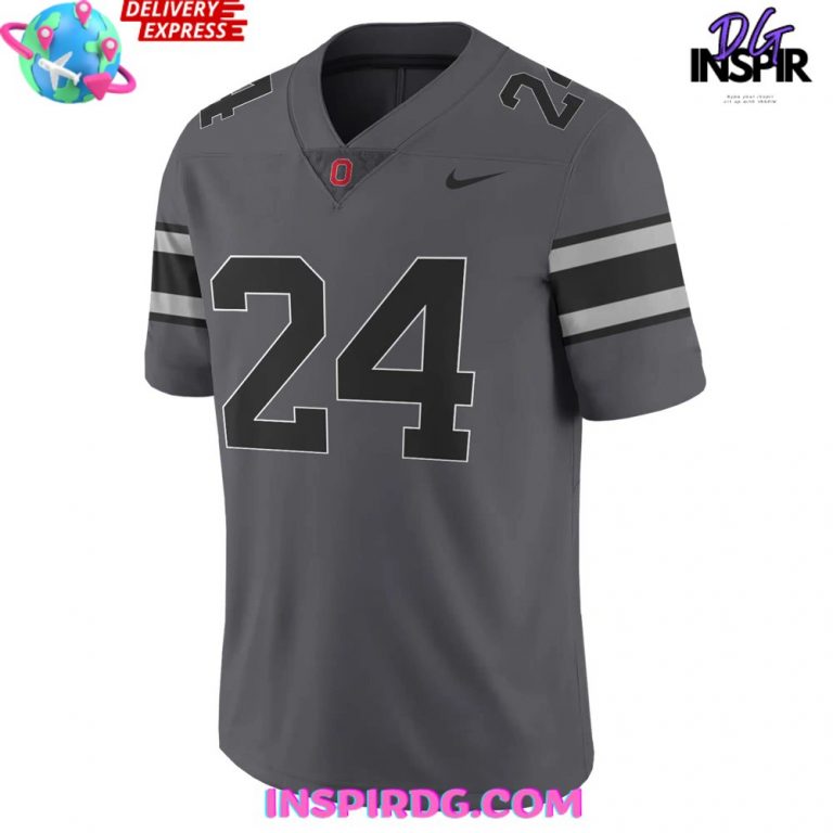 Ohio State Gray Alternate Football Jersey - InspirDG