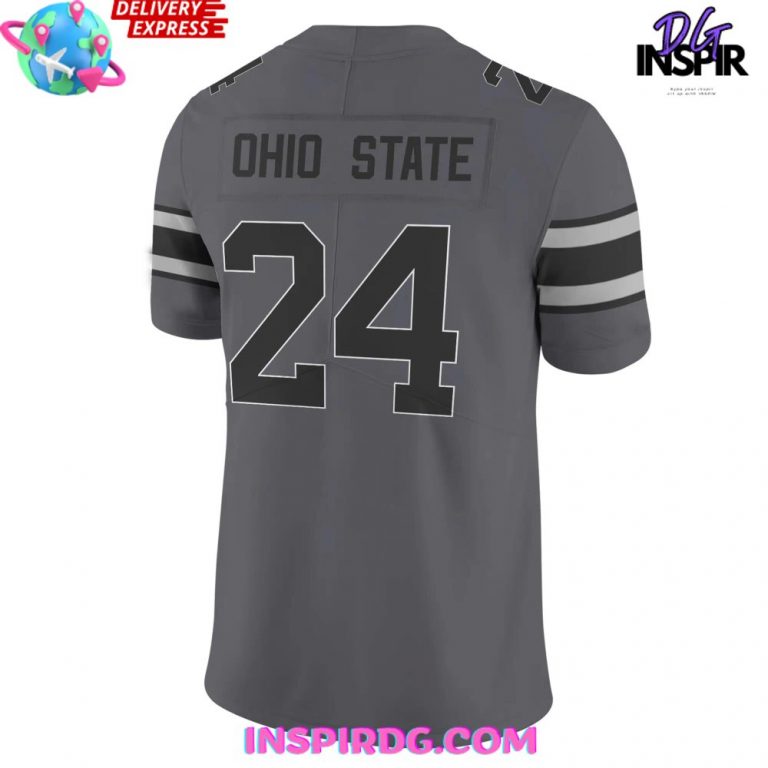 Ohio State Gray Alternate Football Jersey - InspirDG