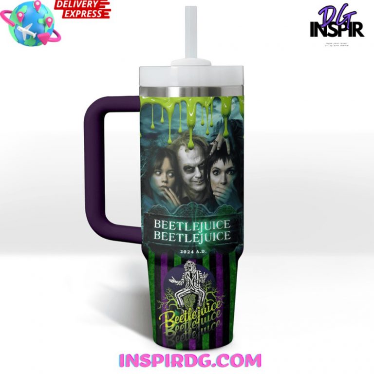 Beetlejuice Beetlejuice Show Time Stanley Tumbler Cup - InspirDG