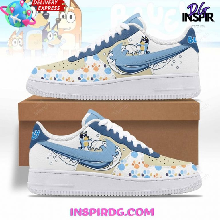 Bluey Cartoon Limited Edition Nike Air Force 1 - InspirDG