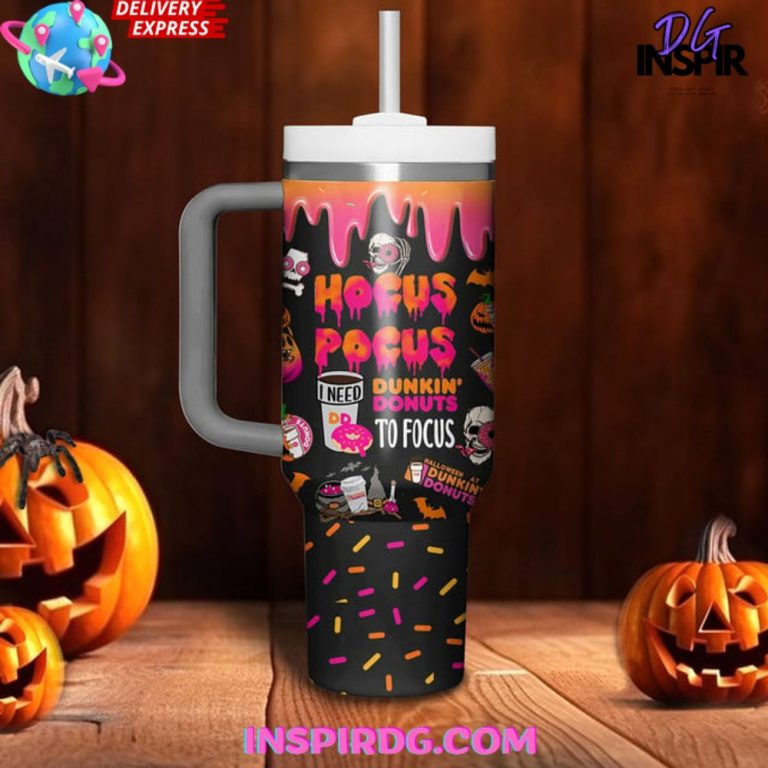 Dunkin Donuts and Hocus Pocus Halloween Stanley Tumbler Cup - InspirDG