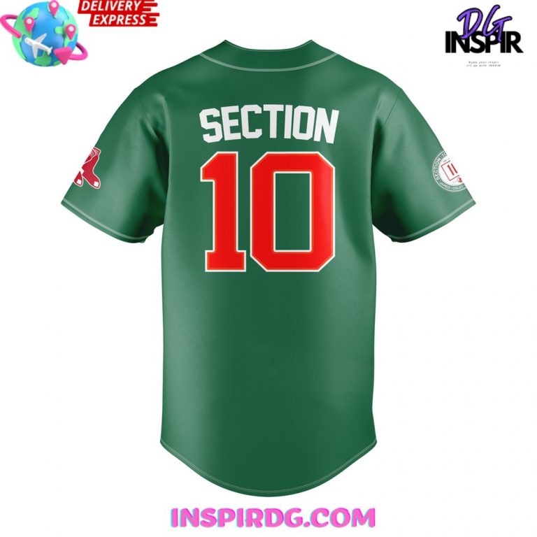 Boston Red Sox Section 10 Baseball Jersey - InspirDG