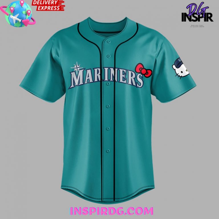 Seattle Mariners x Hello Kitty 50th Anniversary Baseball Jersey - InspirDG
