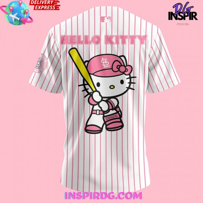 St. Louis Cardinals x Hello Kitty Night Pastel Baseball Jersey - InspirDG