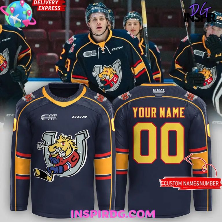 Barrie Colts New Uniform 2024-25 Black Hockey Jersey - InspirDG