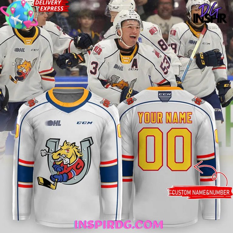 Barrie Colts New Uniform 2024-25 White Hockey Jersey - InspirDG