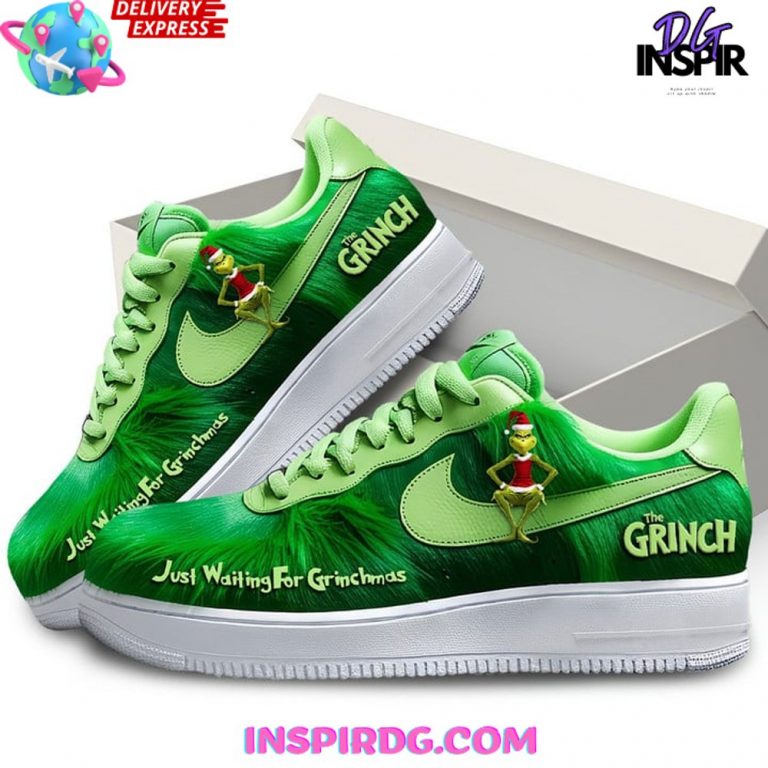 Grinch Just Waiting For Grinchmas Nike Air Force 1 - InspirDG