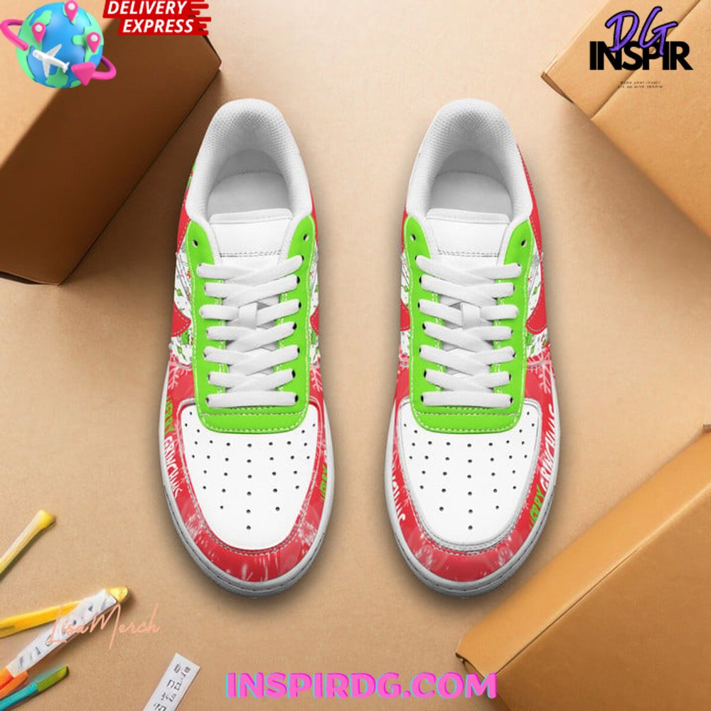 The Grinch Merry Grinchmas Limited Edition Nike Air Force 1 - InspirDG