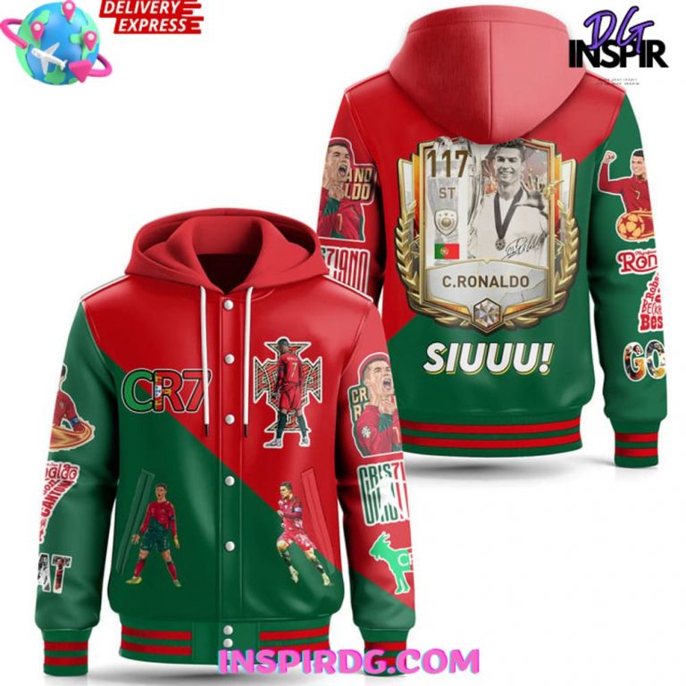 Cristiano Ronaldo Legendary Limited Hooded Varsity Jacket - InspirDG