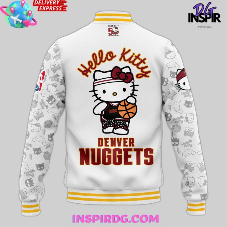 Denver Nuggets x Hello Kitty Night Limited Varsity Jacket - InspirDG