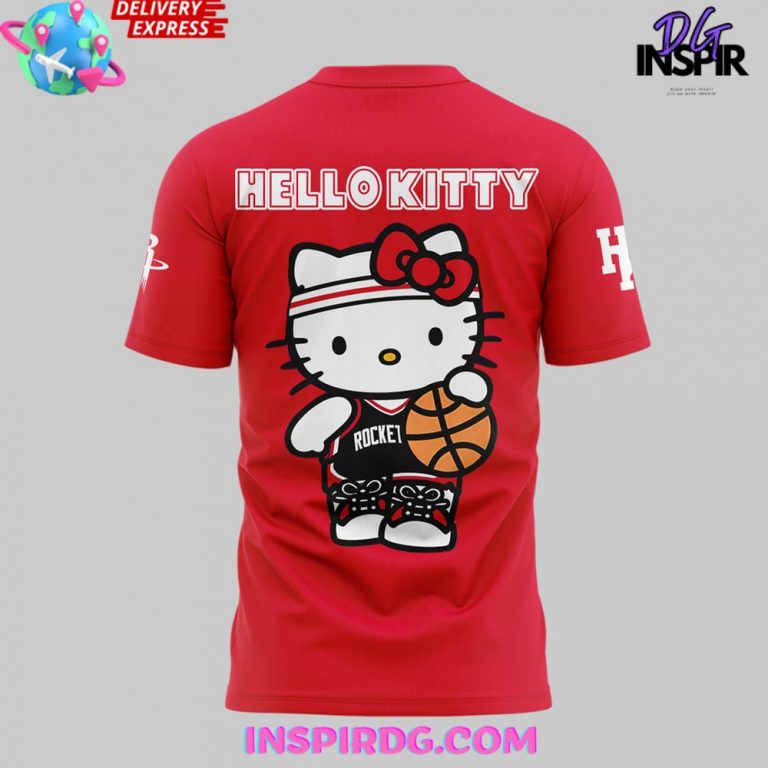Houston Rockets Hello Kitty Night Edition Red T-Shirt - InspirDG