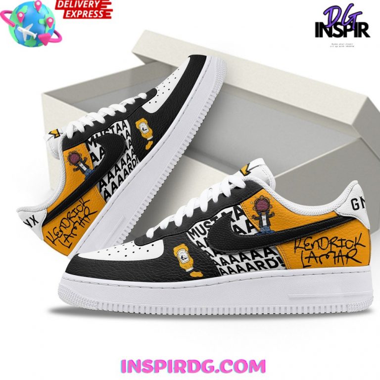 Kendrick Lamar Mustard Limited Edition Nike Air Force 1 - InspirDG