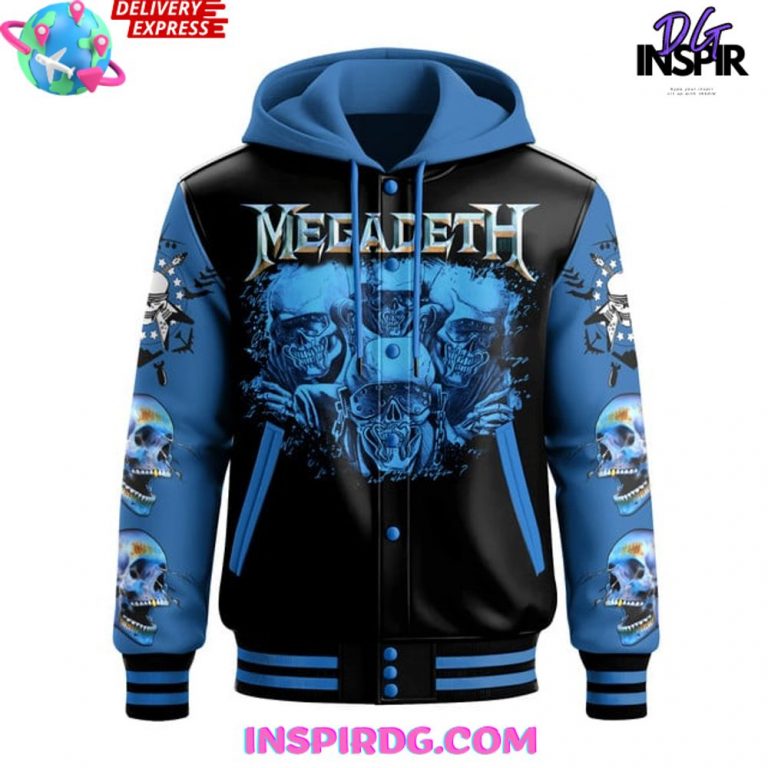 Megadeth Band Limited Edition Hooded Varsity Jacket - InspirDG