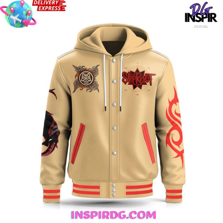 Slipknot Rock Band Limited Edition Hooded Varsity Jacket - InspirDG