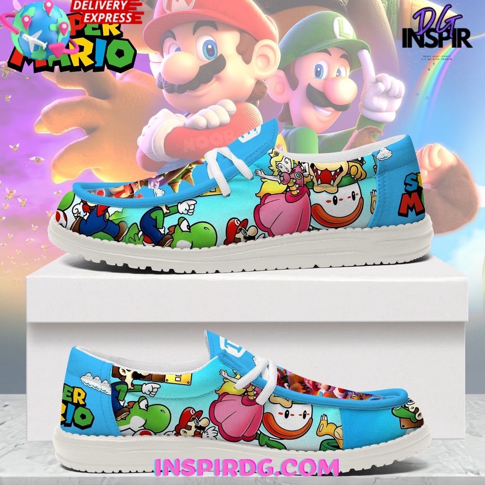 Super Mario Limited Edition Hey Dude Shoes - InspirDG