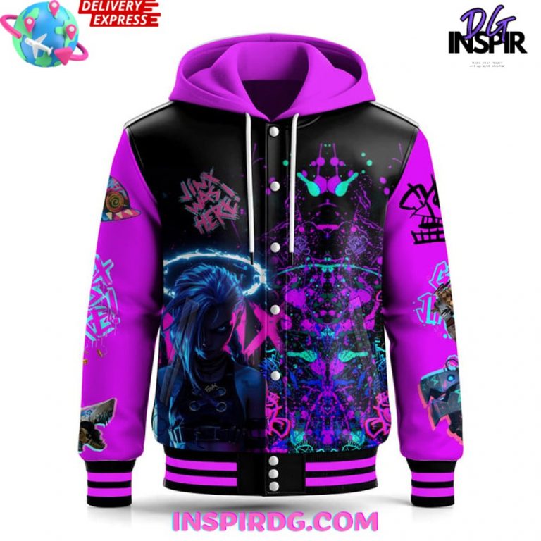 Arcane Jinx Was Here Limited Edition Hooded Varsity Jacket - InspirDG