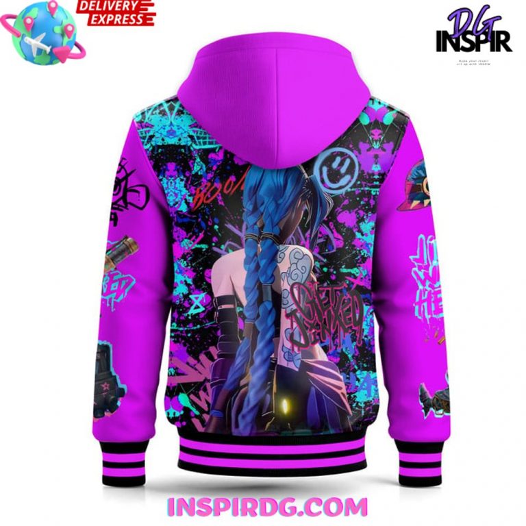 Arcane Jinx Was Here Limited Edition Hooded Varsity Jacket - InspirDG